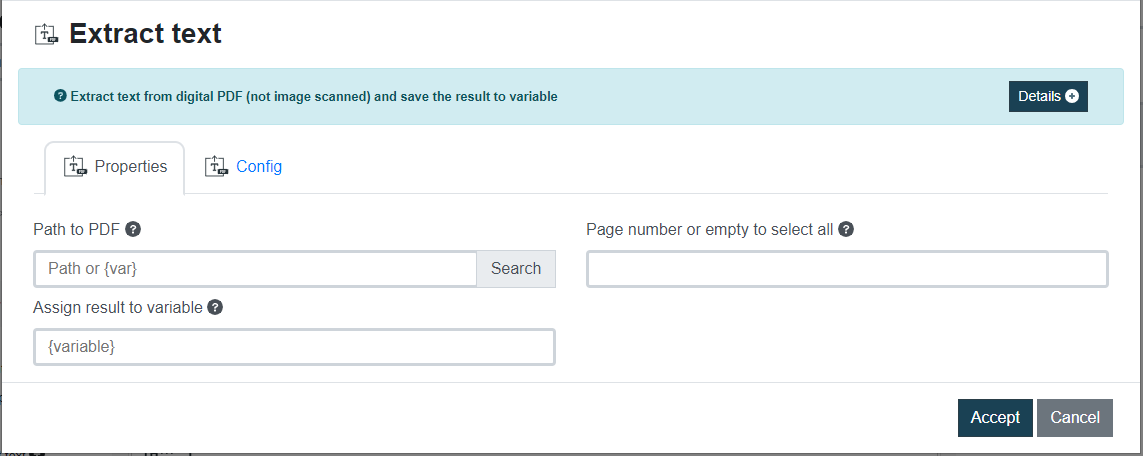 PDF – Extraer texto de PDF - Rocketbot Docs