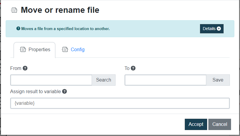 Control de Archivos – Mover o renombrar archivo - Rocketbot Docs