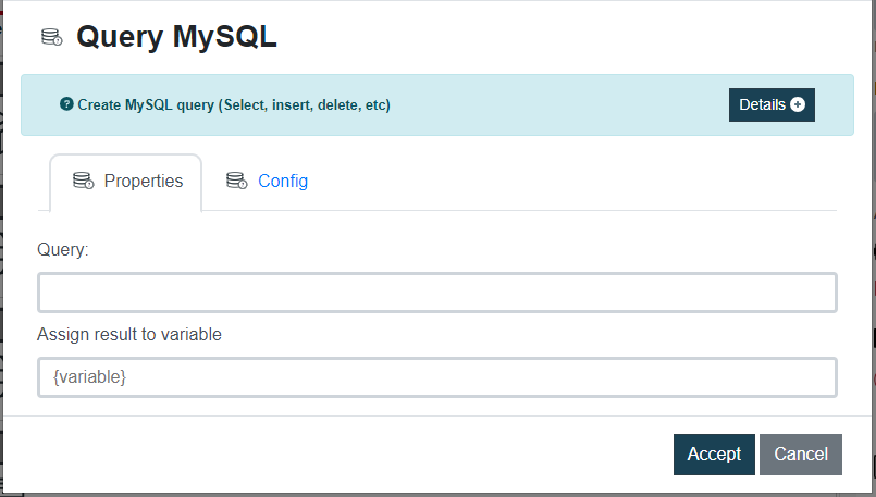 Consulta MySQL - Rocketbot Docs