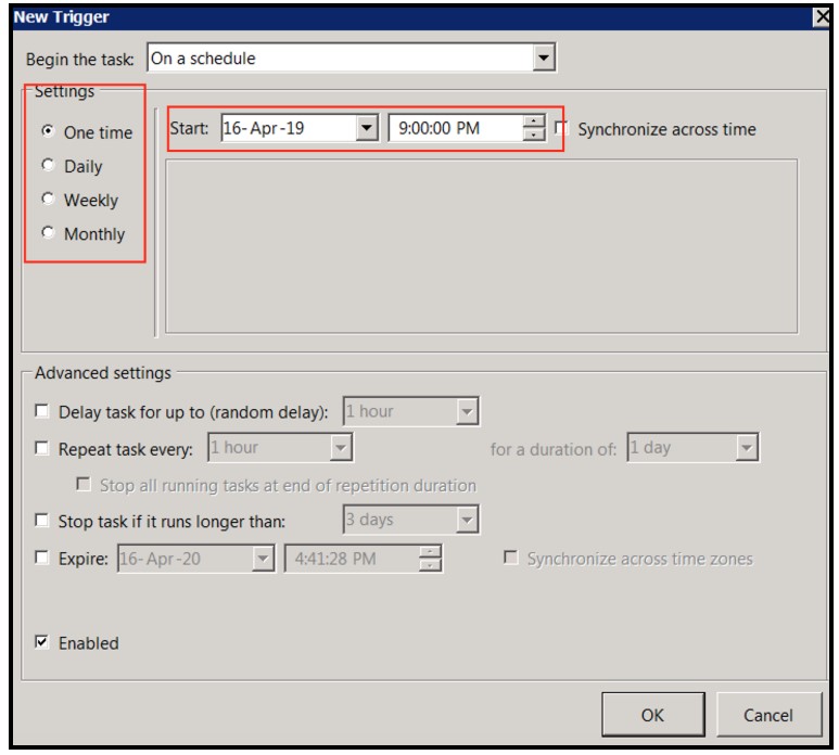 CREAR TAREA PROGRAMADA (Task Scheduler) - Rocketbot Docs
