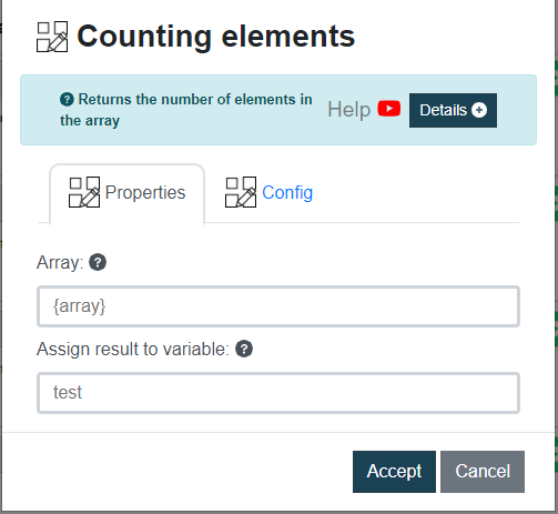 Array – Contar elementos - Rocketbot Docs