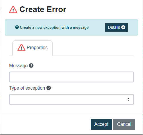Crear Error - Rocketbot Docs