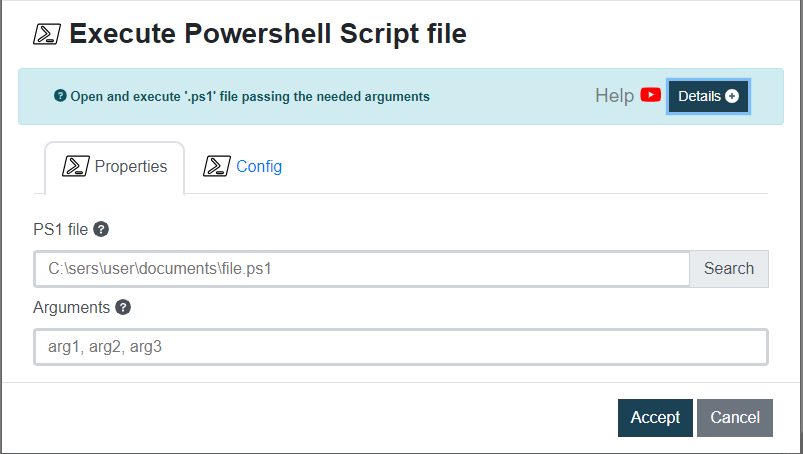Ejecutar archivo Powershell - Rocketbot Docs