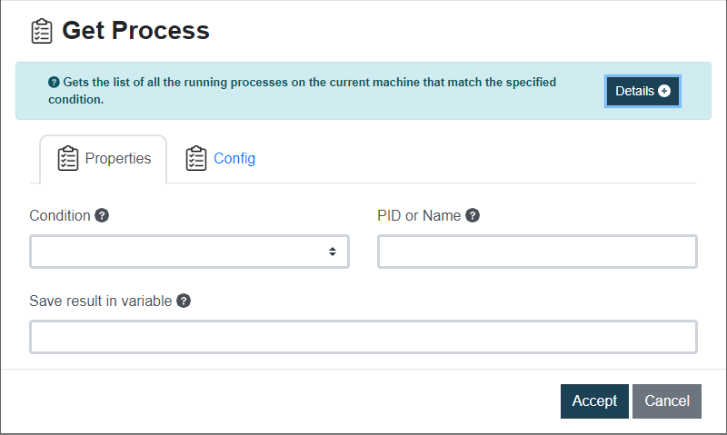 Obtener Proceso - Rocketbot Docs