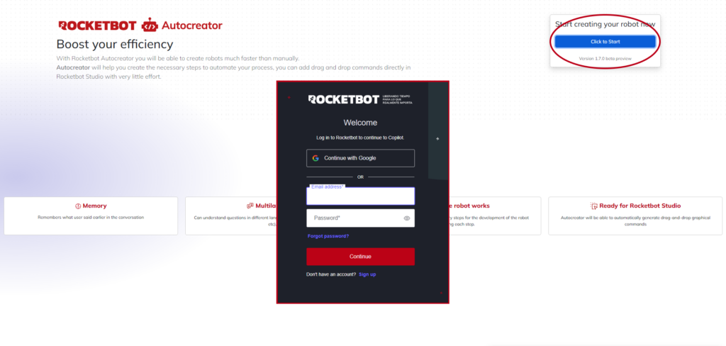 AutoCreator - Rocketbot Docs