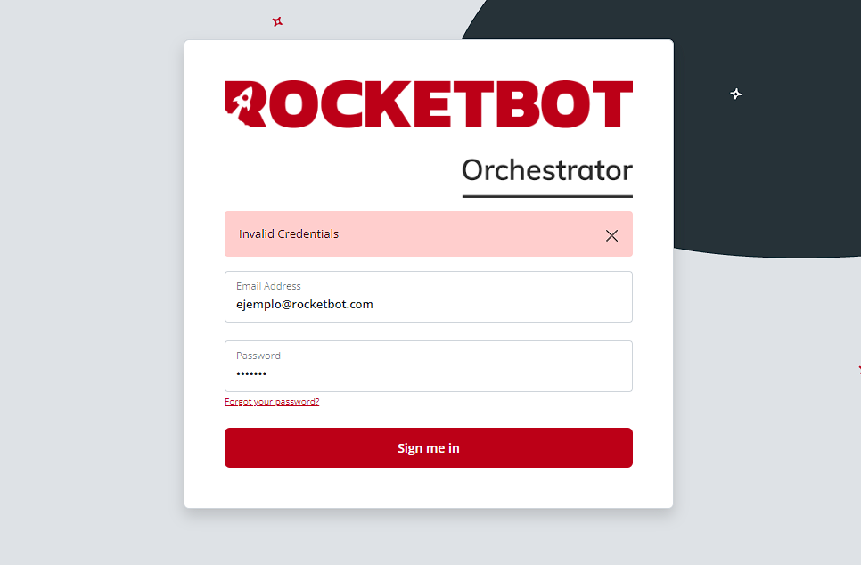 Orquestador Rocketbot : Ingresar al Orquestador - Rocketbot Docs