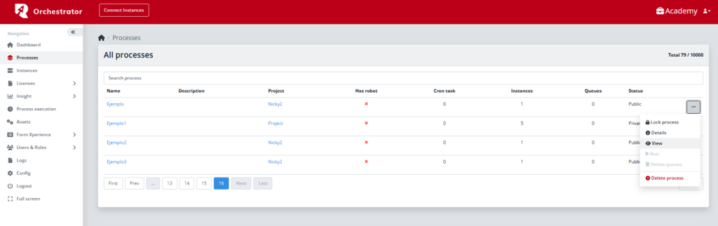 Orquestador Rocketbot : Instancias - Rocketbot Docs